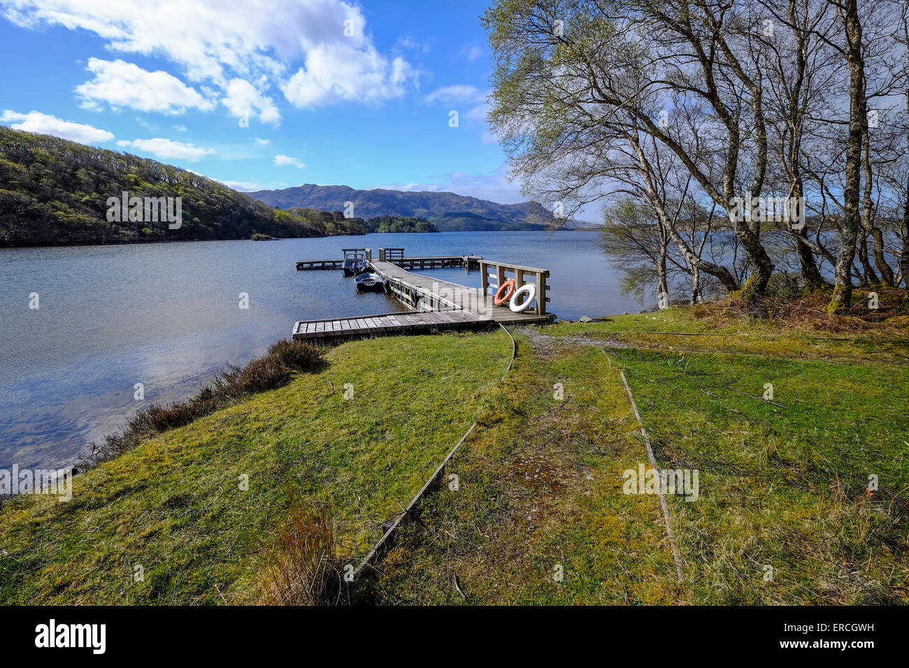 Boating Jetty at Loch Morar in Scotland Stock Photo - Alamy