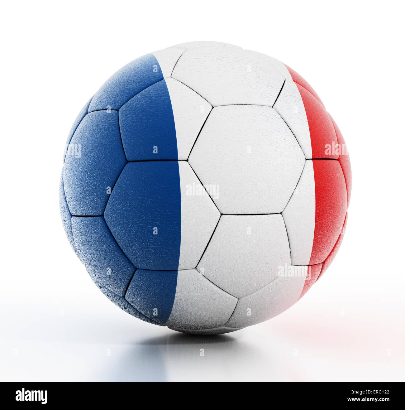 France flag on football isolated on white background Stock Photo - Alamy
