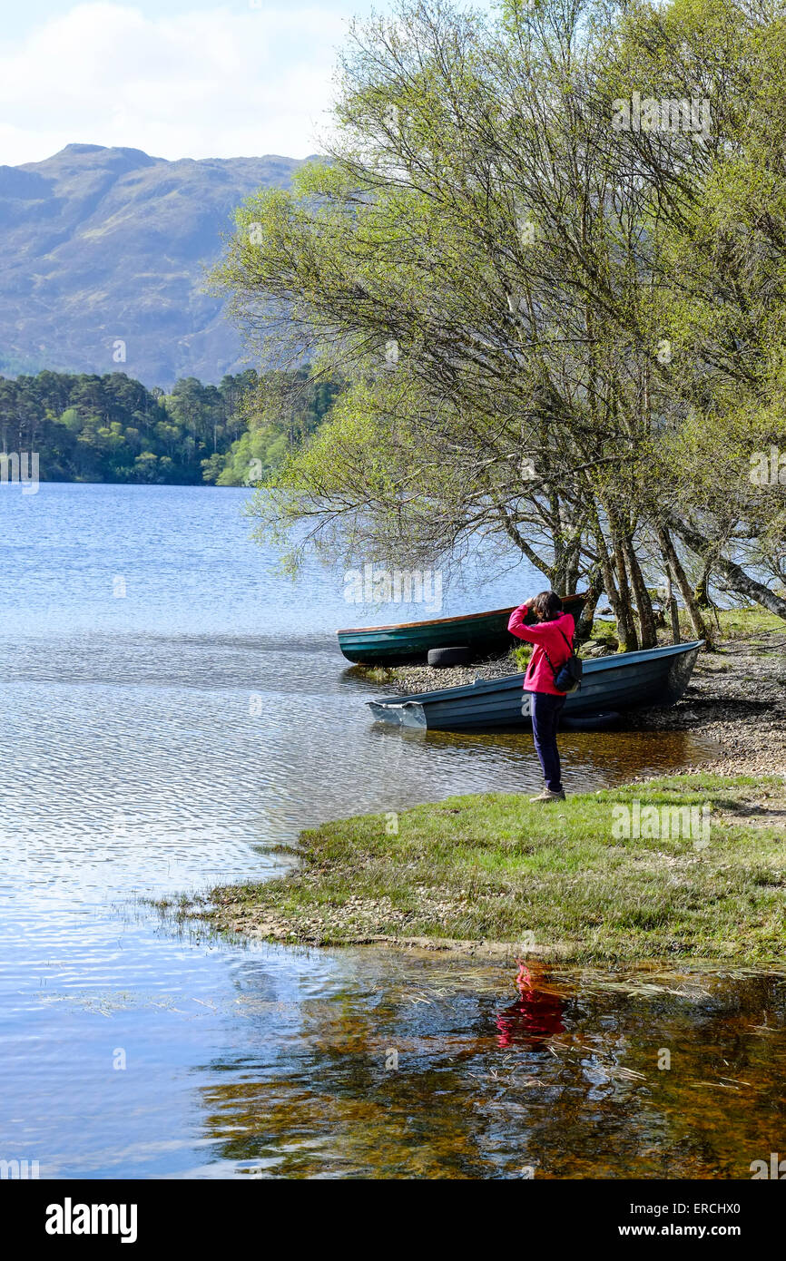 Looking out across Loch Morar for the legendary Morag monster Stock ...