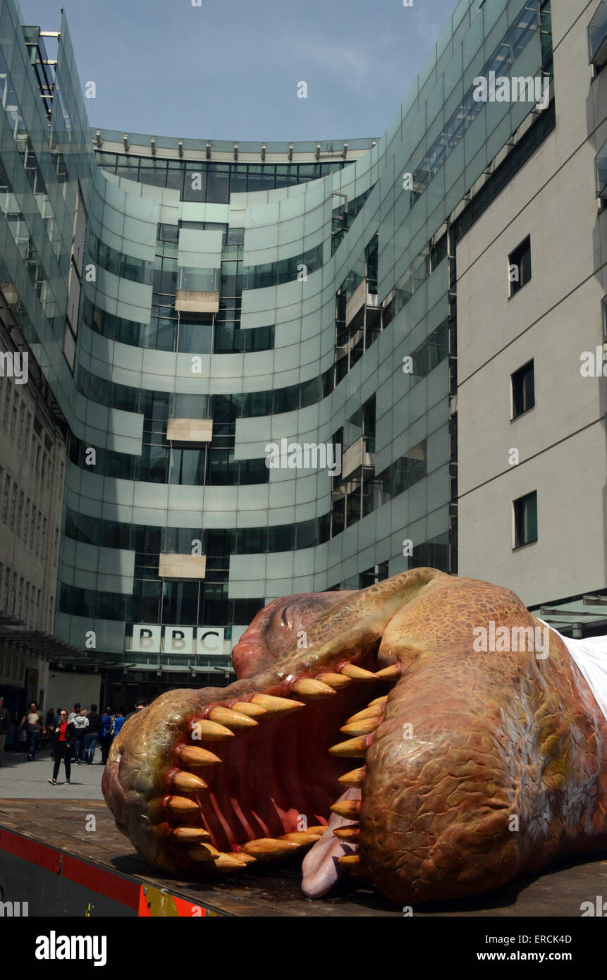 London, UK, 1 June 2015, T Rex leaves Broadcasting House after autopsy ...