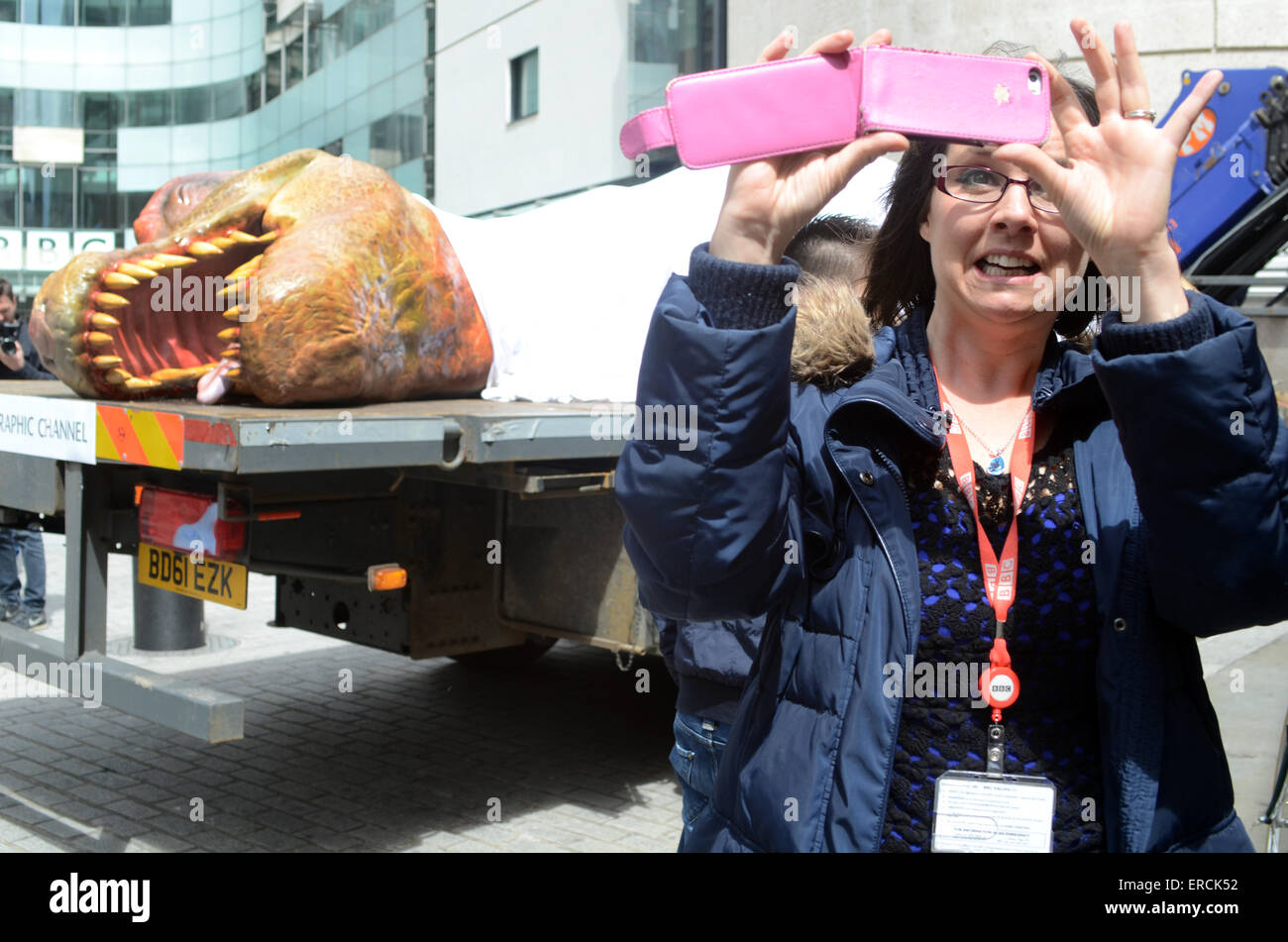 London, UK, 1 June 2015, T Rex leaves Broadcasting House after autopsy ...