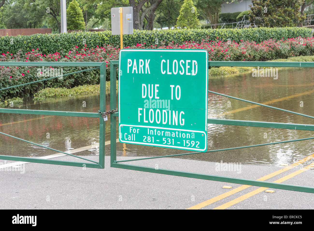 May 30, 2015 - Addicks Reservoir Park, Houston, TX: Standing flood ...