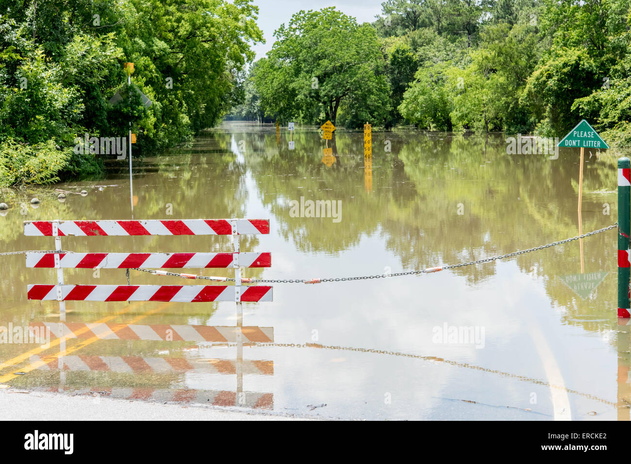 May 30, 2015 - Addicks Reservoir Park, Houston, TX: Standing flood ...
