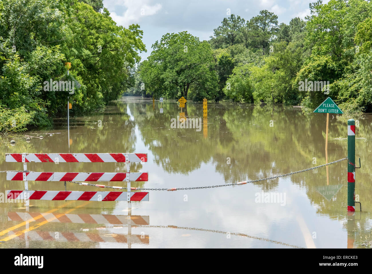 May 30, 2015 - Addicks Reservoir Park, Houston, TX: Standing flood ...