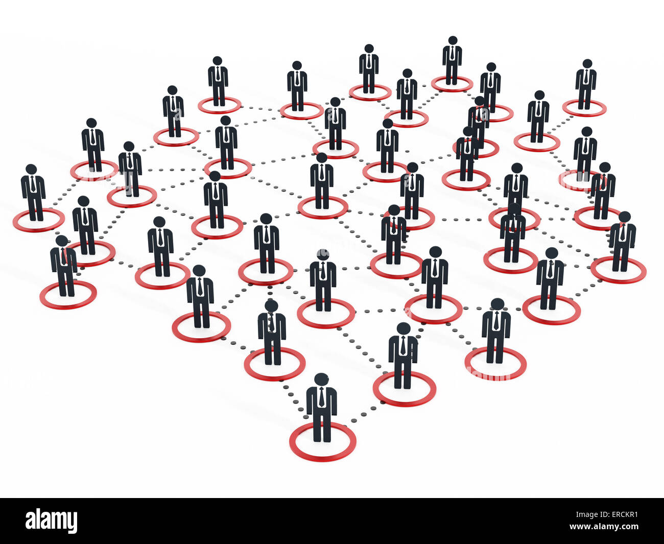 Human network concept with business people connected to each other ...