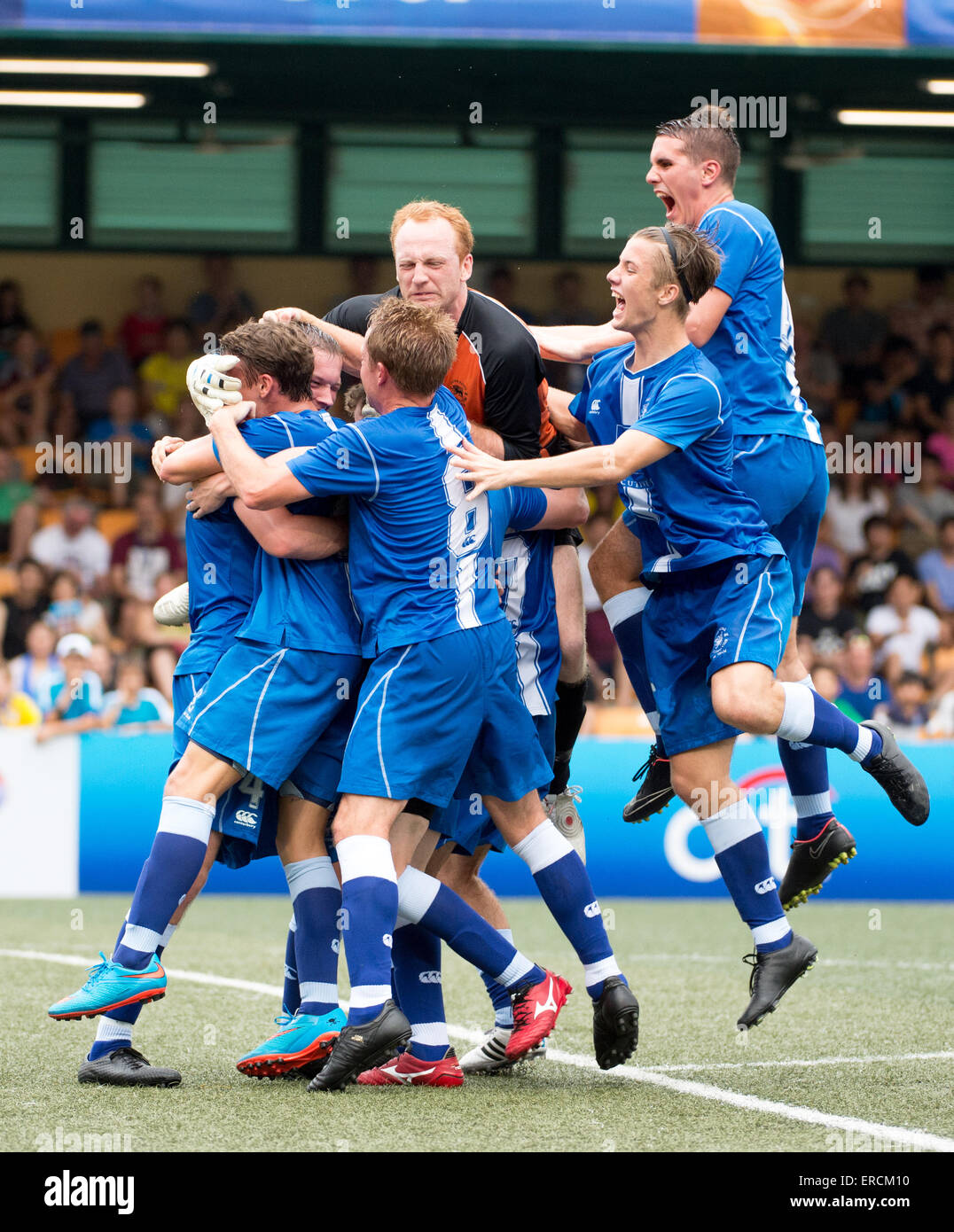 Hong Kong, China. 31st May, 2015. Celebrating their win,Hong Kong ...