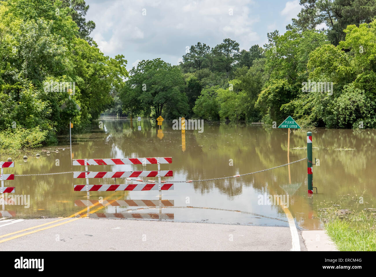 May 30, 2015 - Addicks Reservoir Park, Houston, TX: Standing flood ...