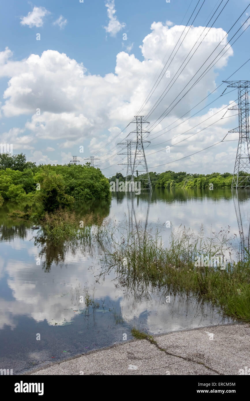 May 30, 2015 - Addicks Reservoir Park, Houston, TX: Standing flood ...
