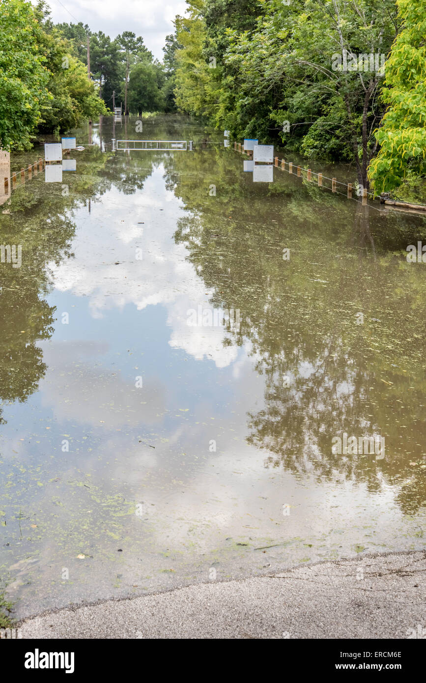 May 30, 2015 - Addicks Reservoir Park, Houston, TX: Standing flood ...