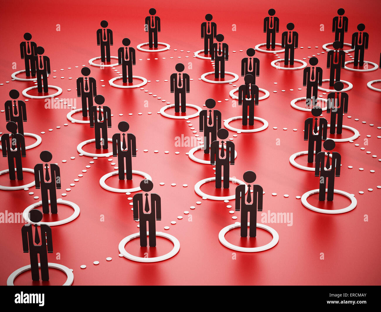 Human network concept with business people connected to each other ...