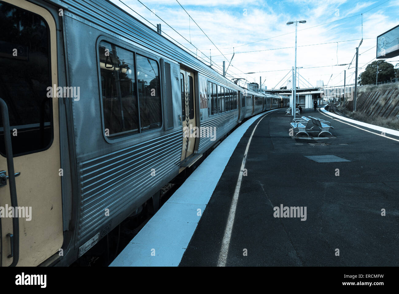 Eagle Junction Train Station with passenger train Stock Photo - Alamy