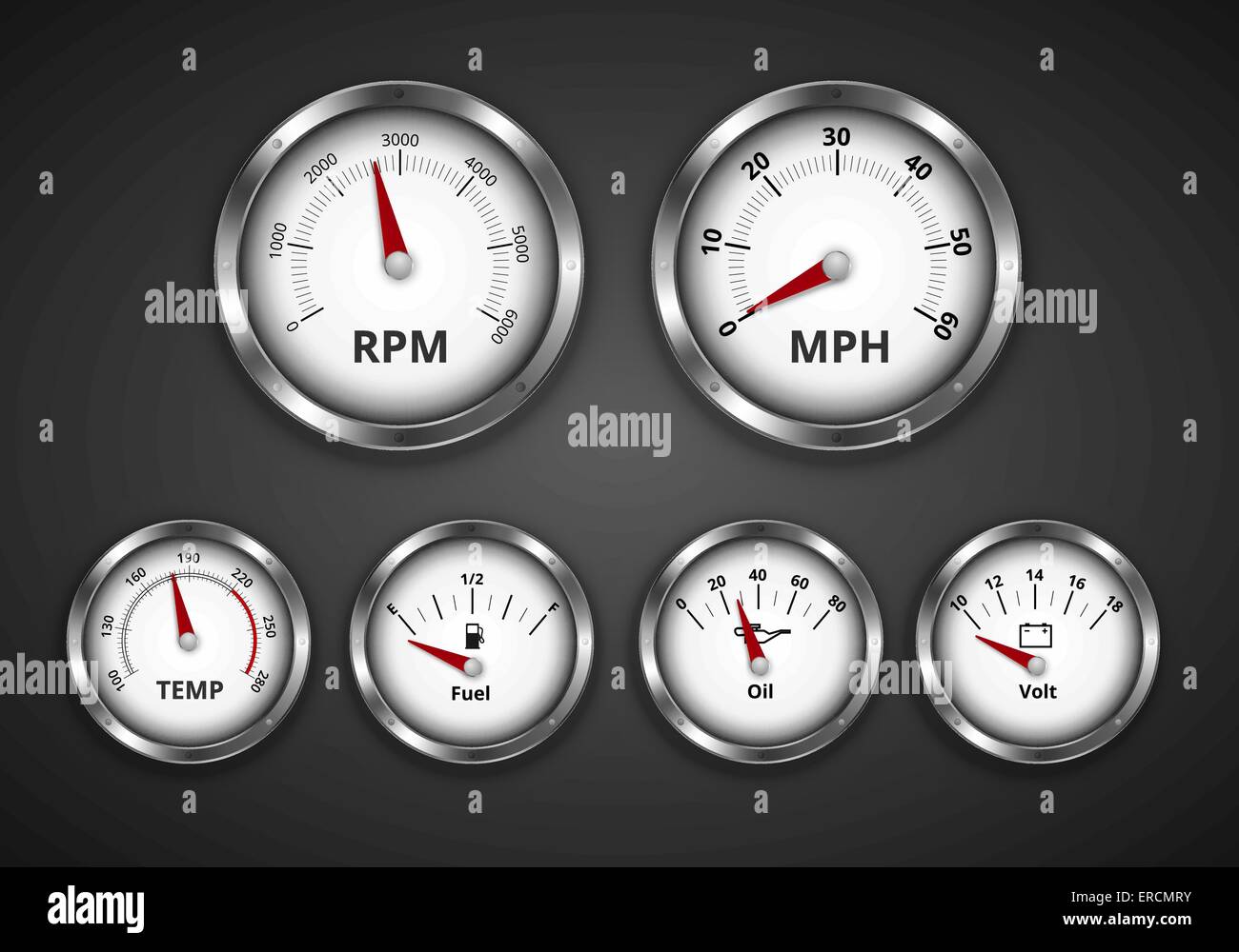 Metal dashboard Stock Vector Images - Alamy