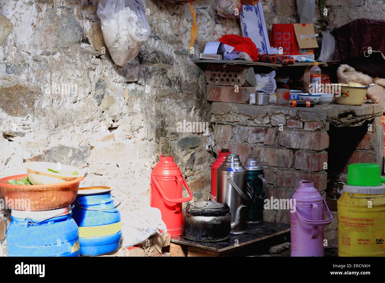 KItchen of a monk.s house halfway up to the main buildings of the 4885 ...
