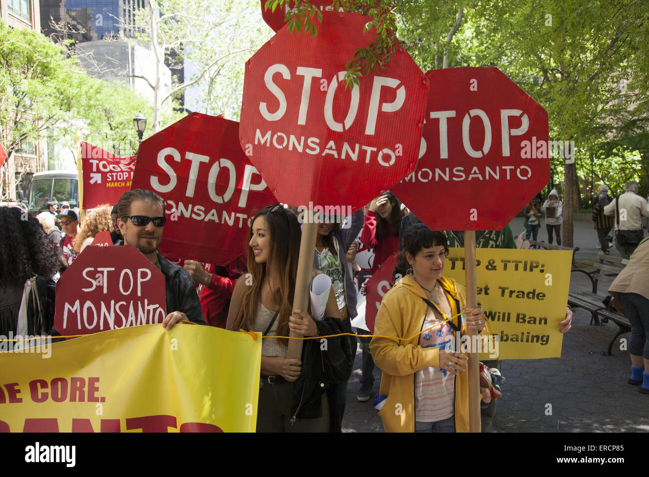 Protest March against Monsanto, genetically modified foods and the ...