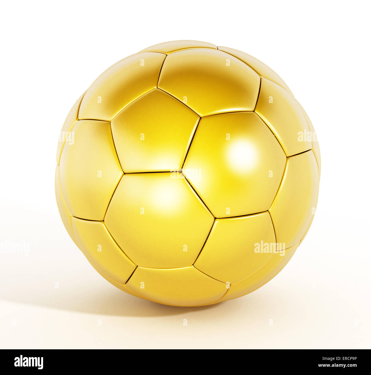 Gold football isolated on white background Stock Photo - Alamy