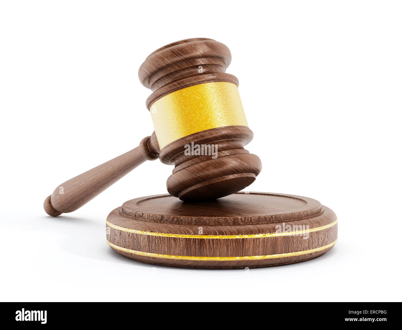 Gavel isolated on white background Stock Photo - Alamy