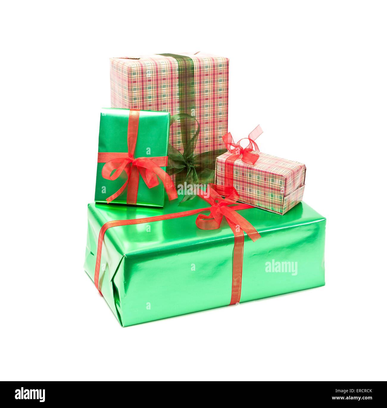 Christmas gift boxes simple Cut Out Stock Images & Pictures - Alamy