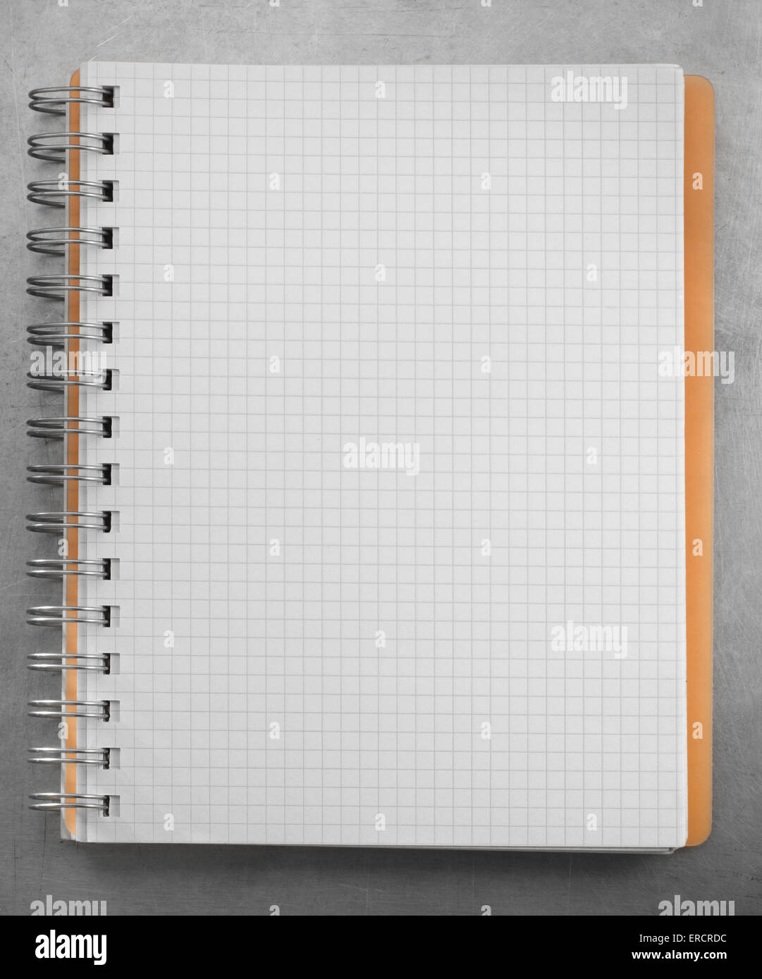 checked notebook at metal background texture Stock Photo - Alamy
