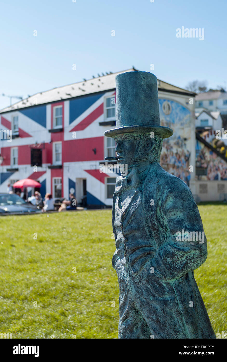 Statue of Isambard Kingdom Brunel,saltash riverside Stock Photo - Alamy