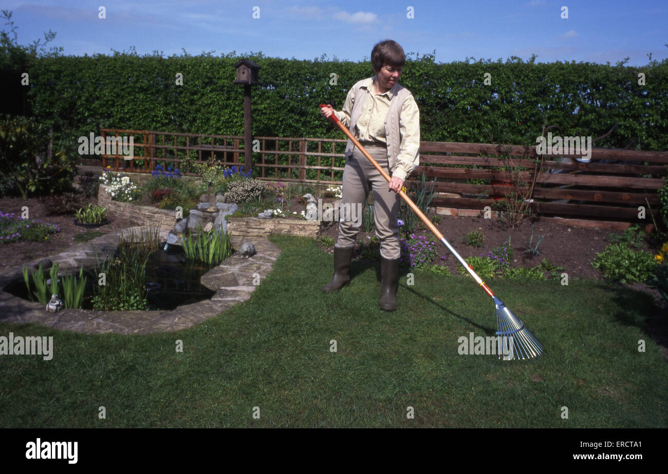 Lawn Moss Rake Garden Gardening High Resolution Stock Photography and ...