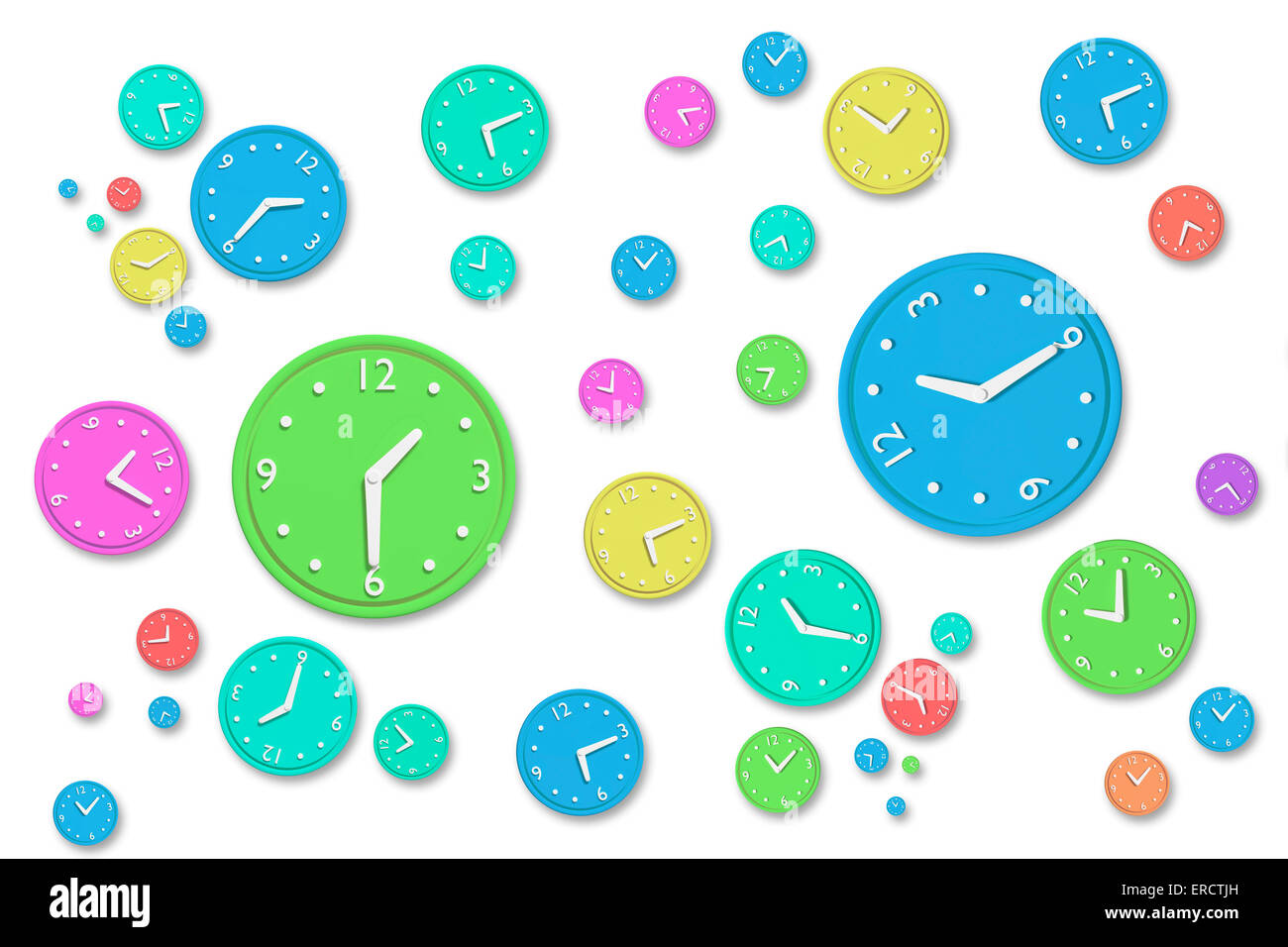 3d clocks Cut Out Stock Images & Pictures - Alamy