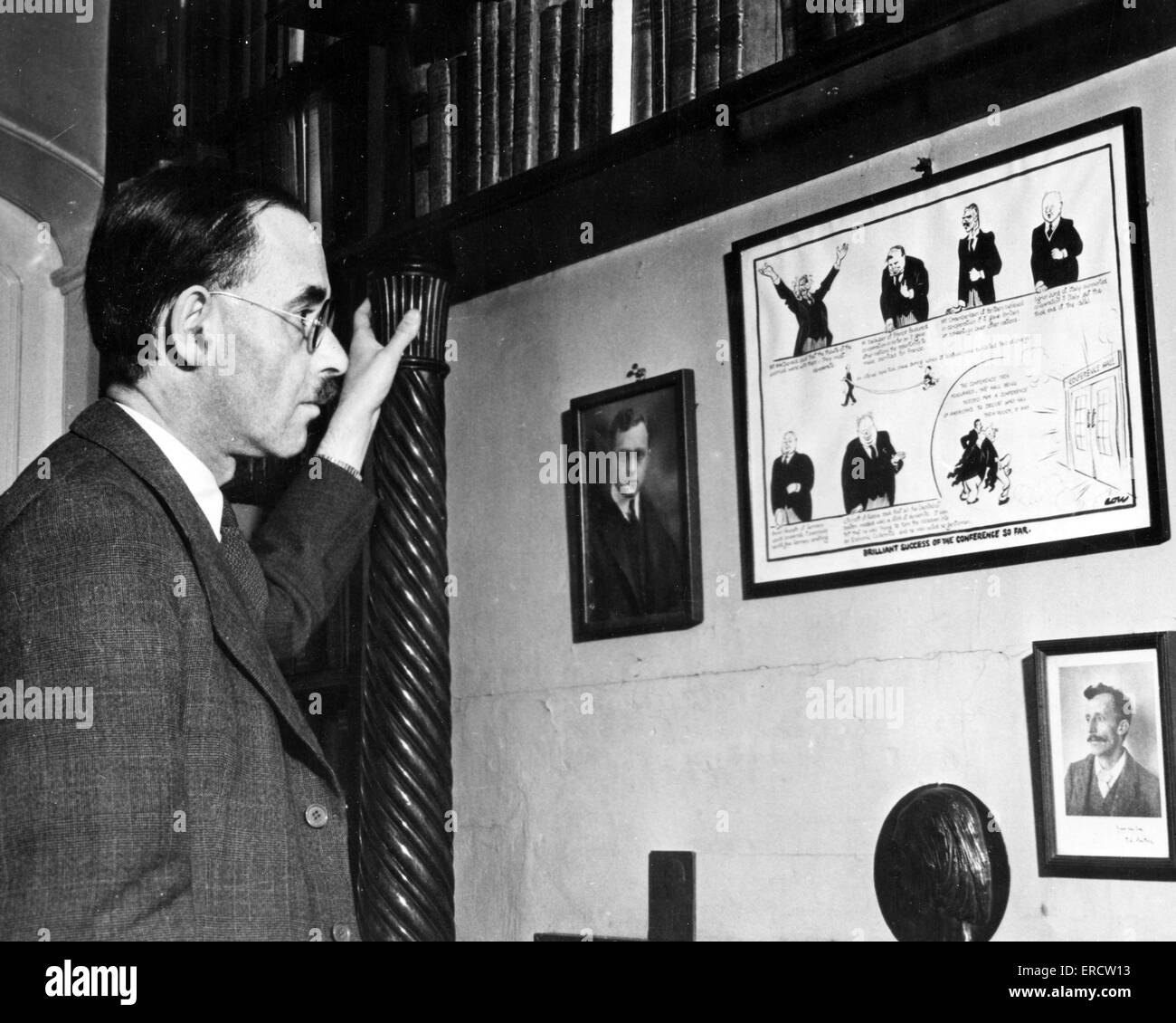 HAROLD LASKI (1893-1950) English political theorist about 1940 Stock ...