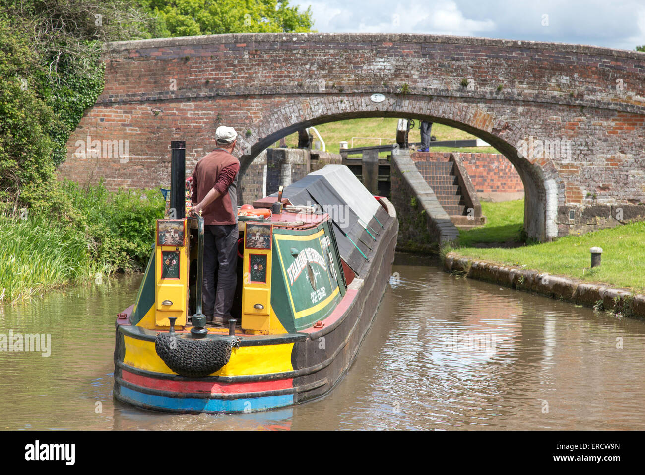 Narrowboats on the Worcester & Birmingham Canal near Tardebigge ...