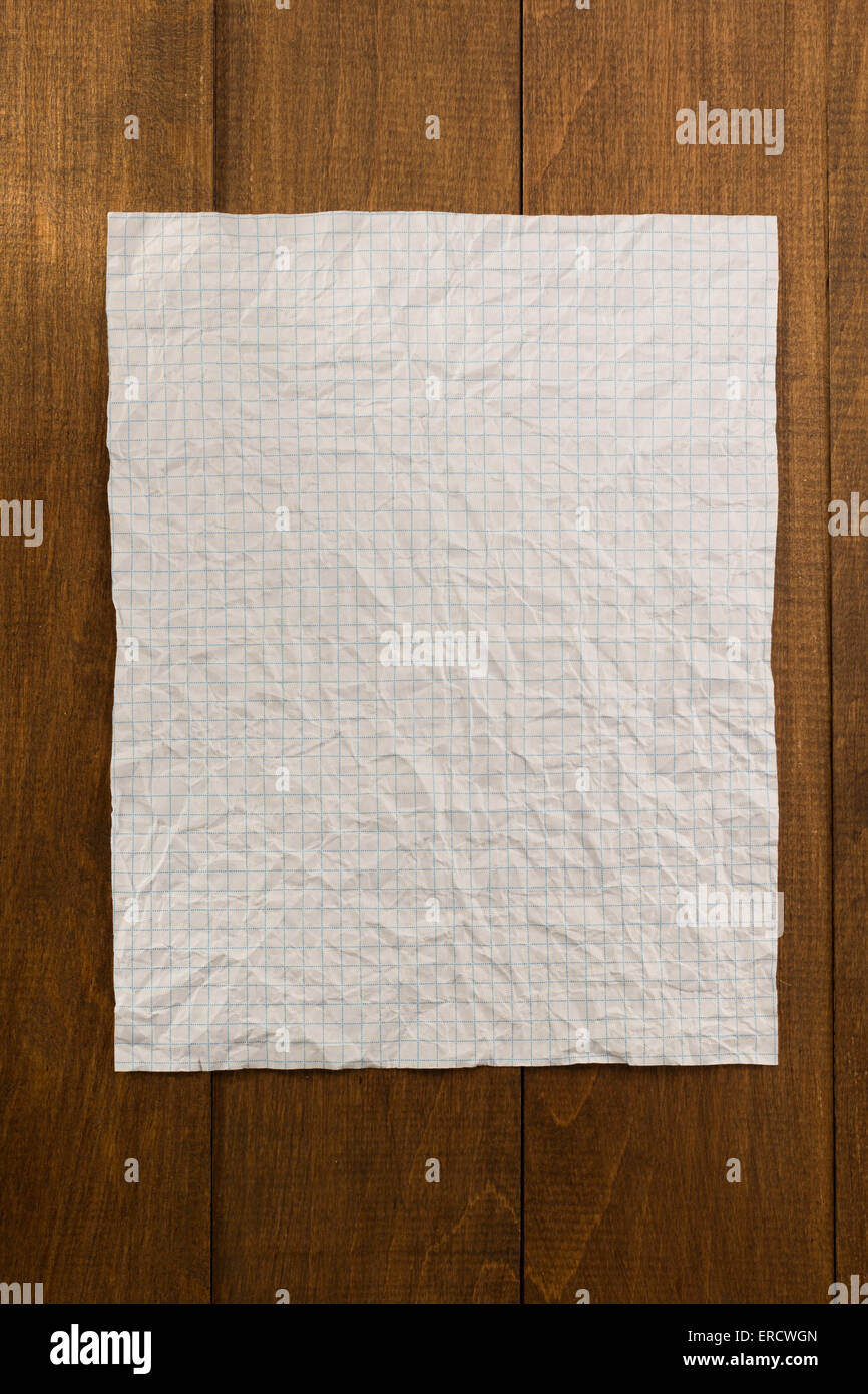 Crumpled piece notebook paper hi-res stock photography and images - Alamy
