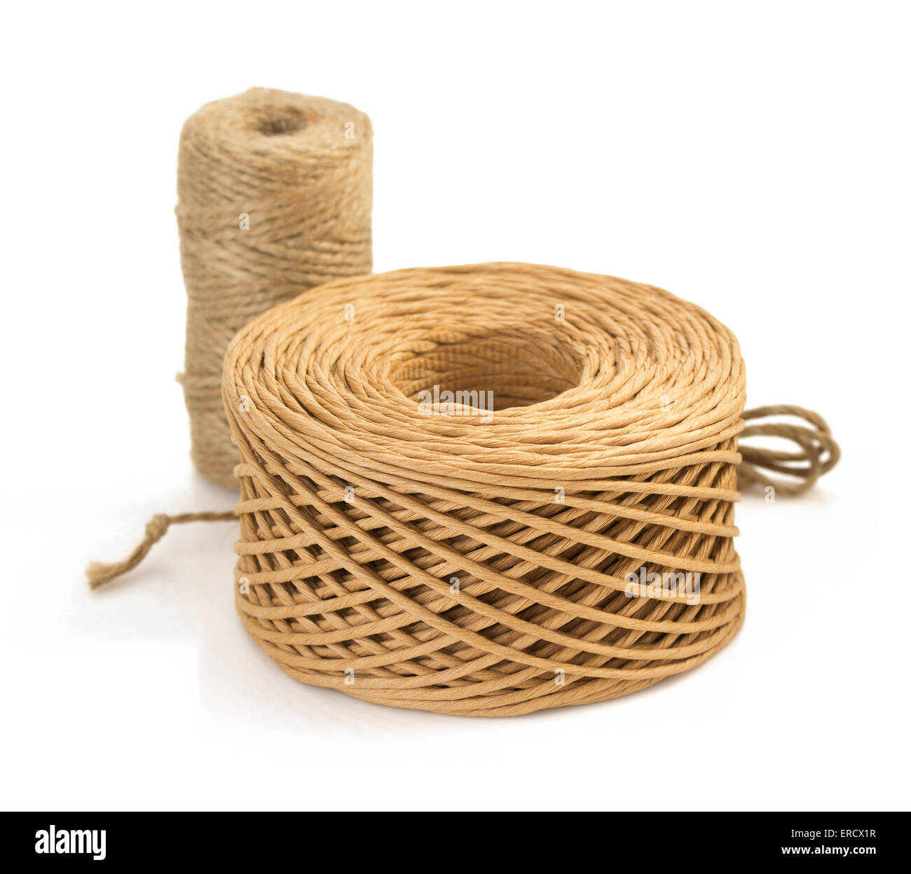 roll of twine cord and thread isolated on white background Stock Photo ...