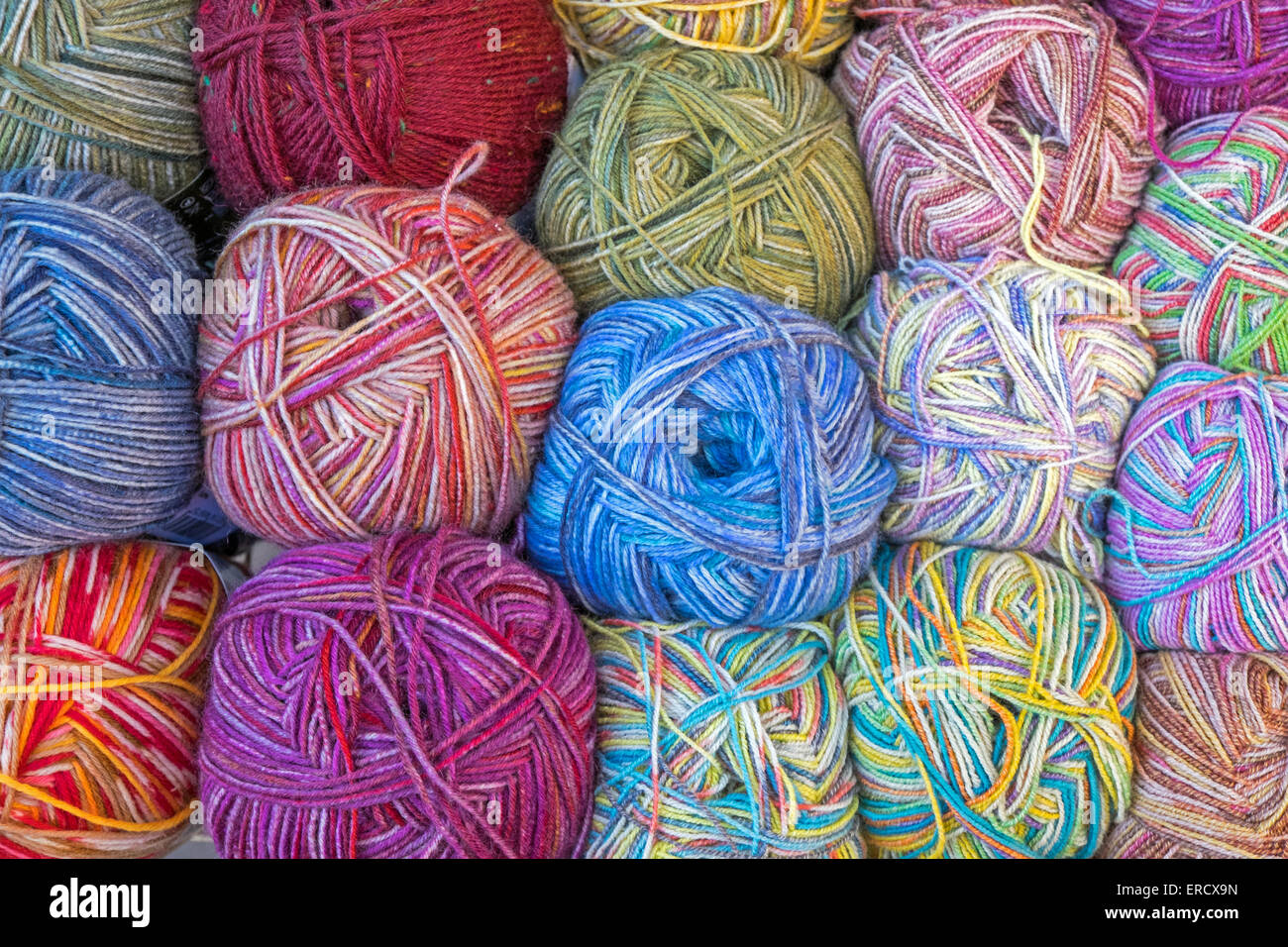 Balls of wools Stock Photo - Alamy
