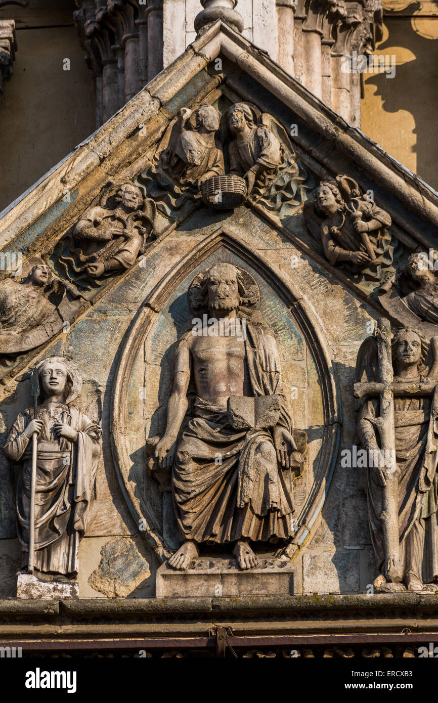 sculpture of Christ in majesty, Ferrara cathedral, Basilica Cattedrale ...