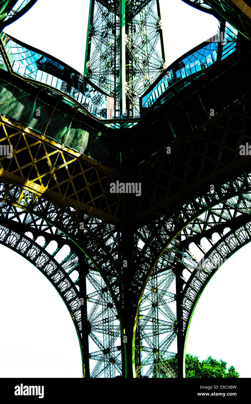 Inside eiffel tower hi-res stock photography and images - Alamy