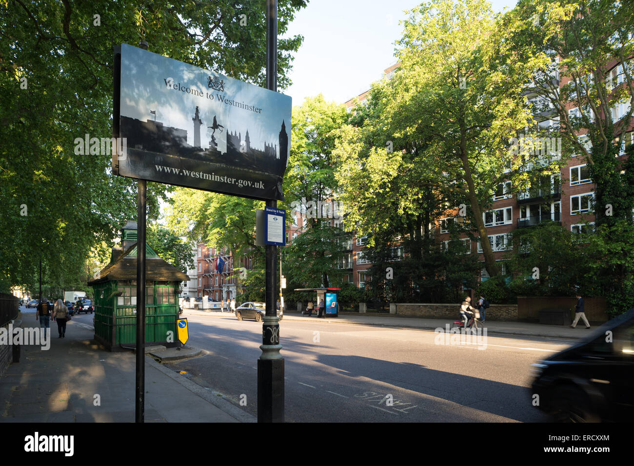 Welcome to Westminster sign, London Stock Photo - Alamy