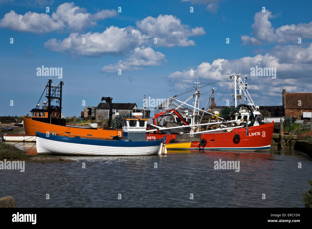 Fishing boats Brancaster Staithe Stock Photo - Alamy