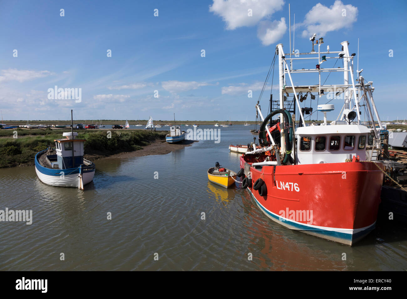 Fishing boats Brancaster Staithe Stock Photo - Alamy
