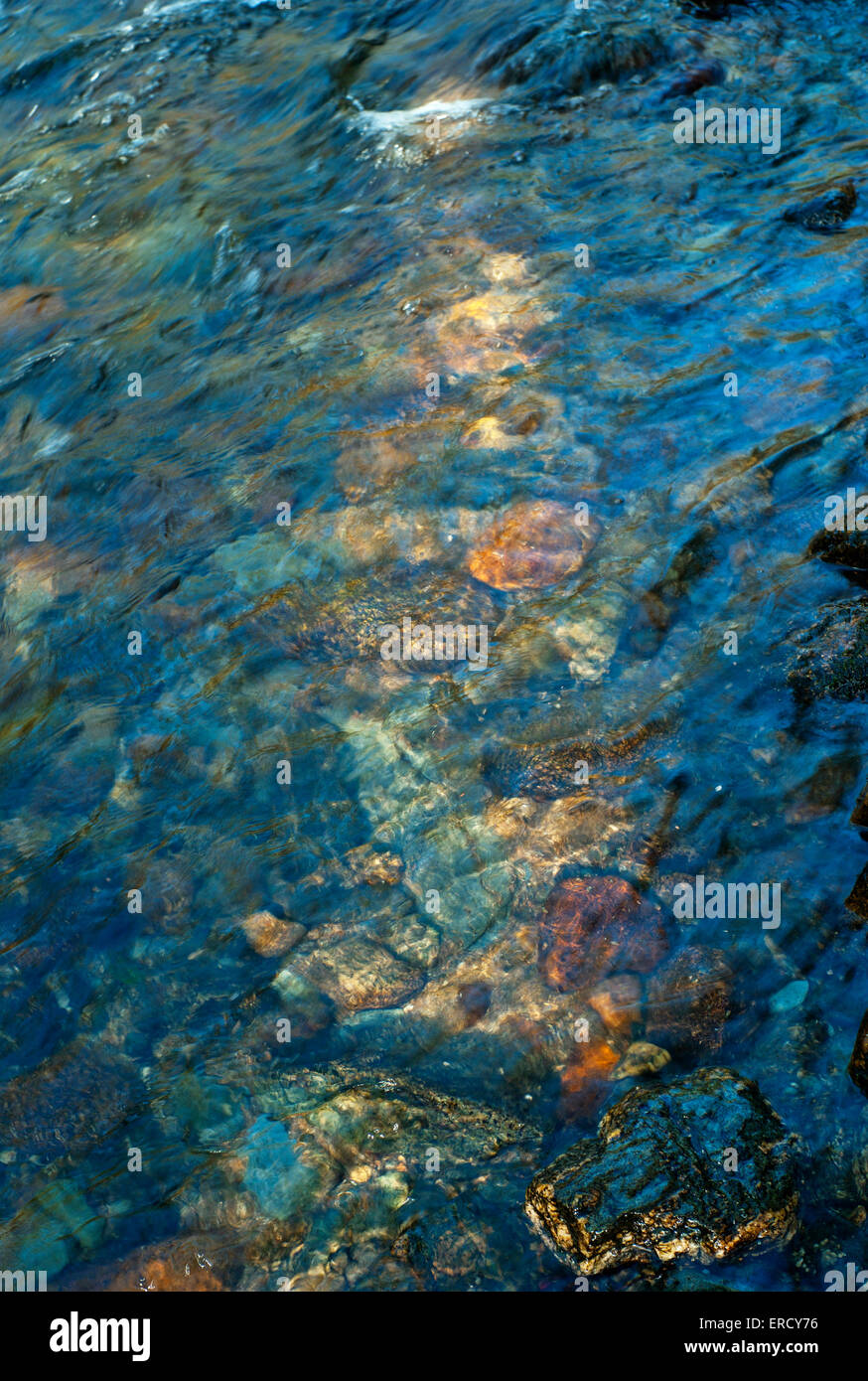 surface of the river light wave and translucent water, wave, bottom ...