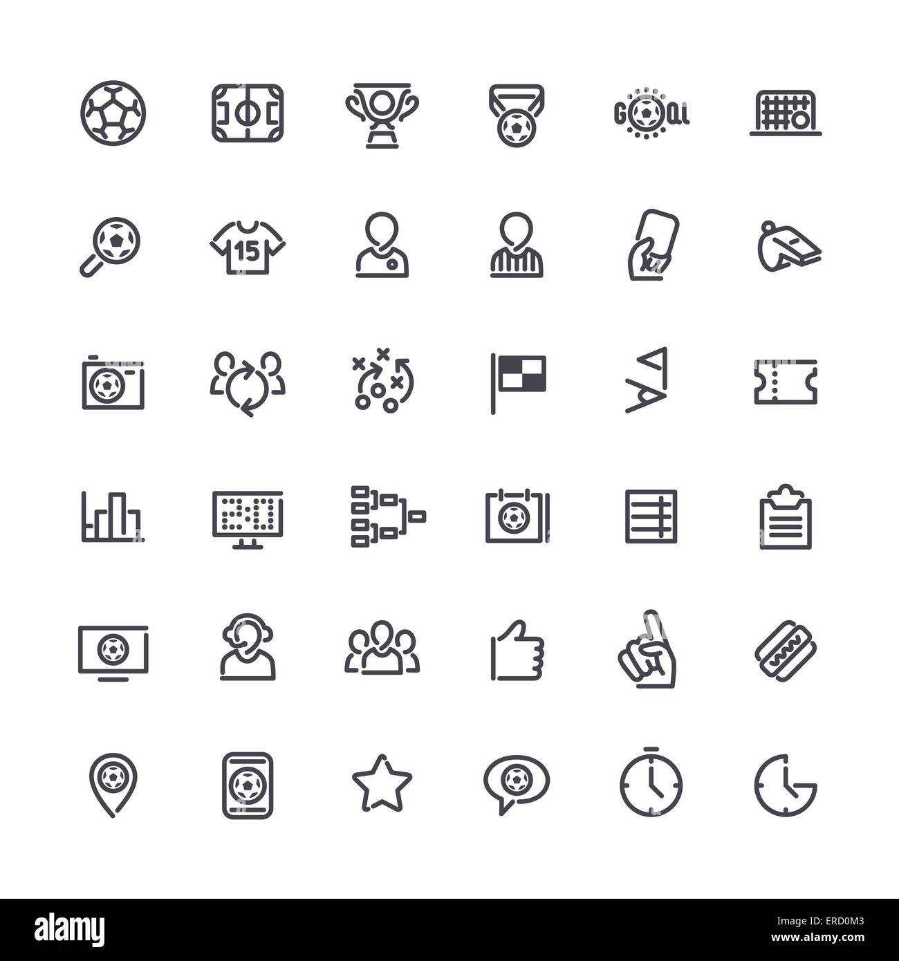 Referee icons set outline Stock Vector Images - Alamy