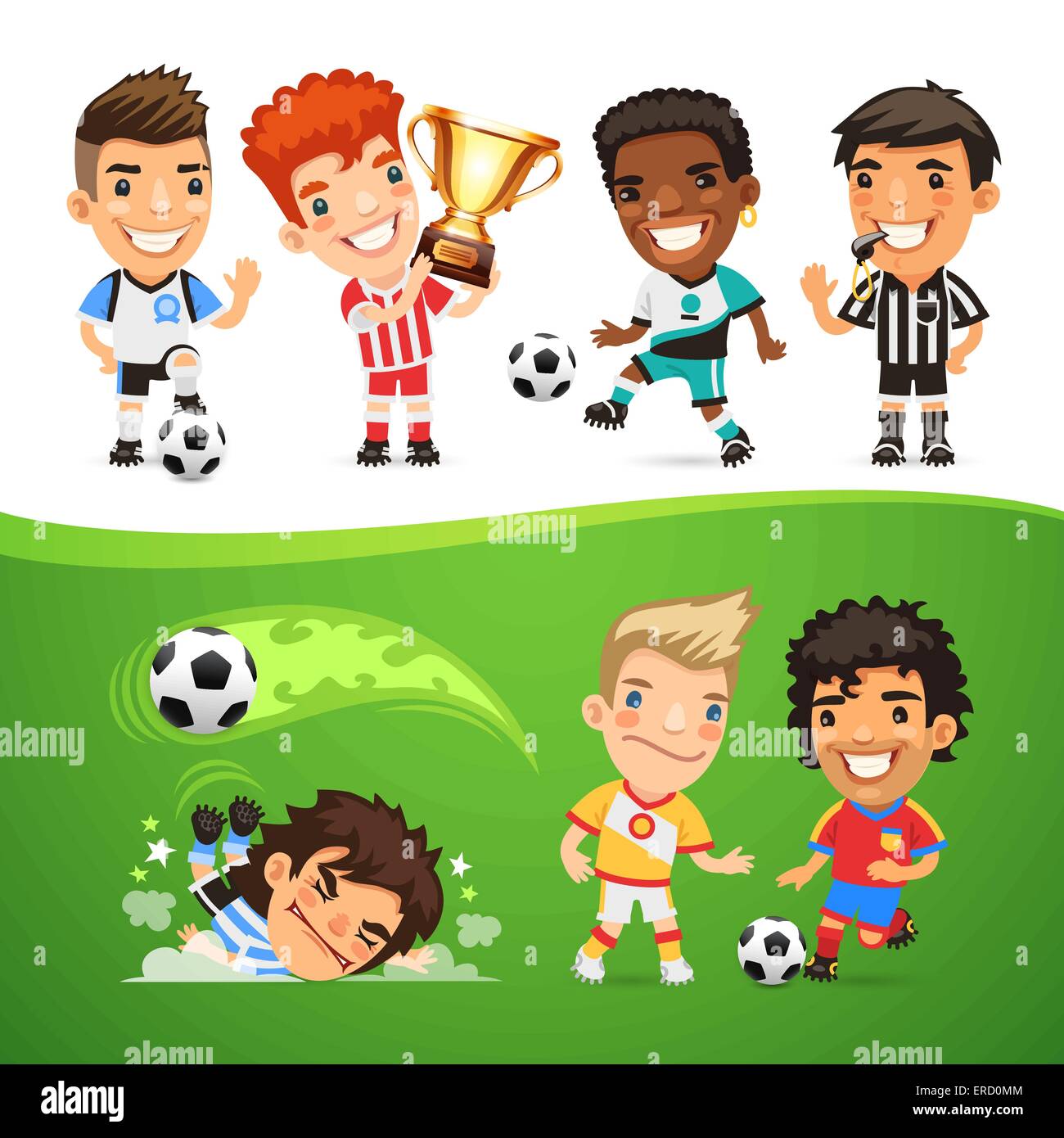 International soccer players Stock Vector Images - Alamy