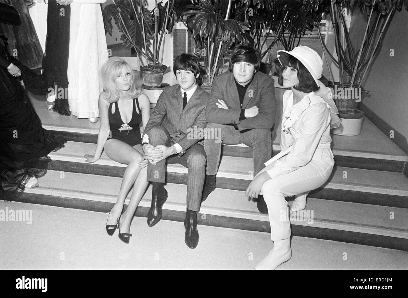 The Beatles at Granada Television Studios, Manchester for filming of ...