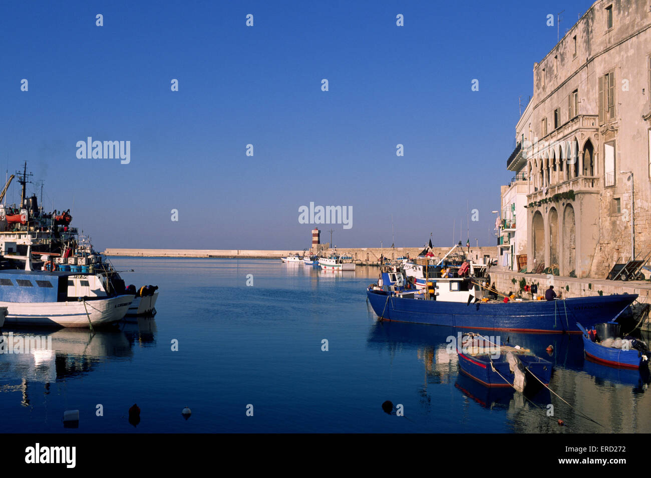 Italy, Puglia, Monopoli, port Stock Photo - Alamy