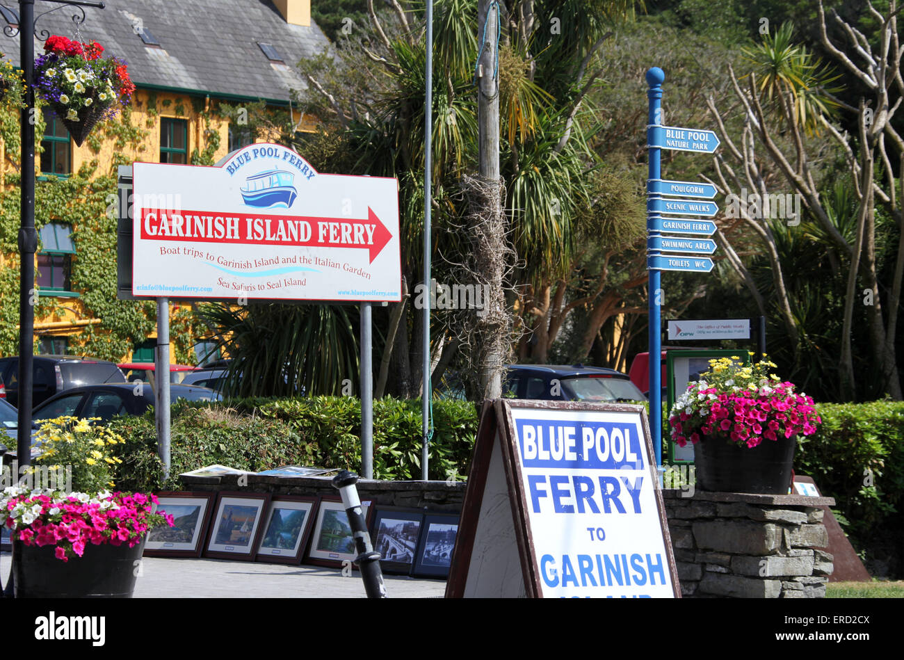 Garinish Island Ferry Sign at Glengarriff in Ireland Stock Photo - Alamy