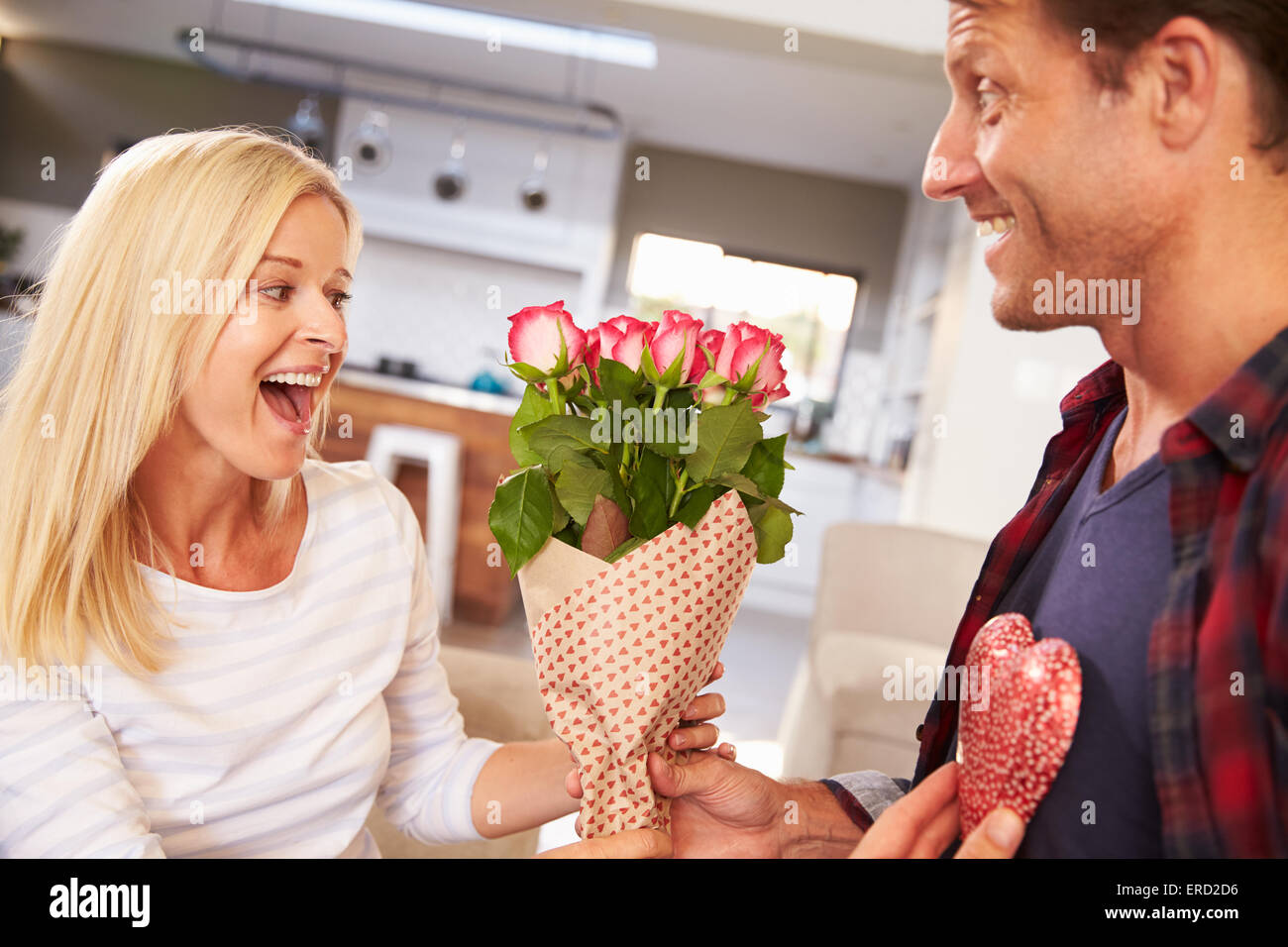 Couple Celebrating Valentines Day Stock Photo - Alamy