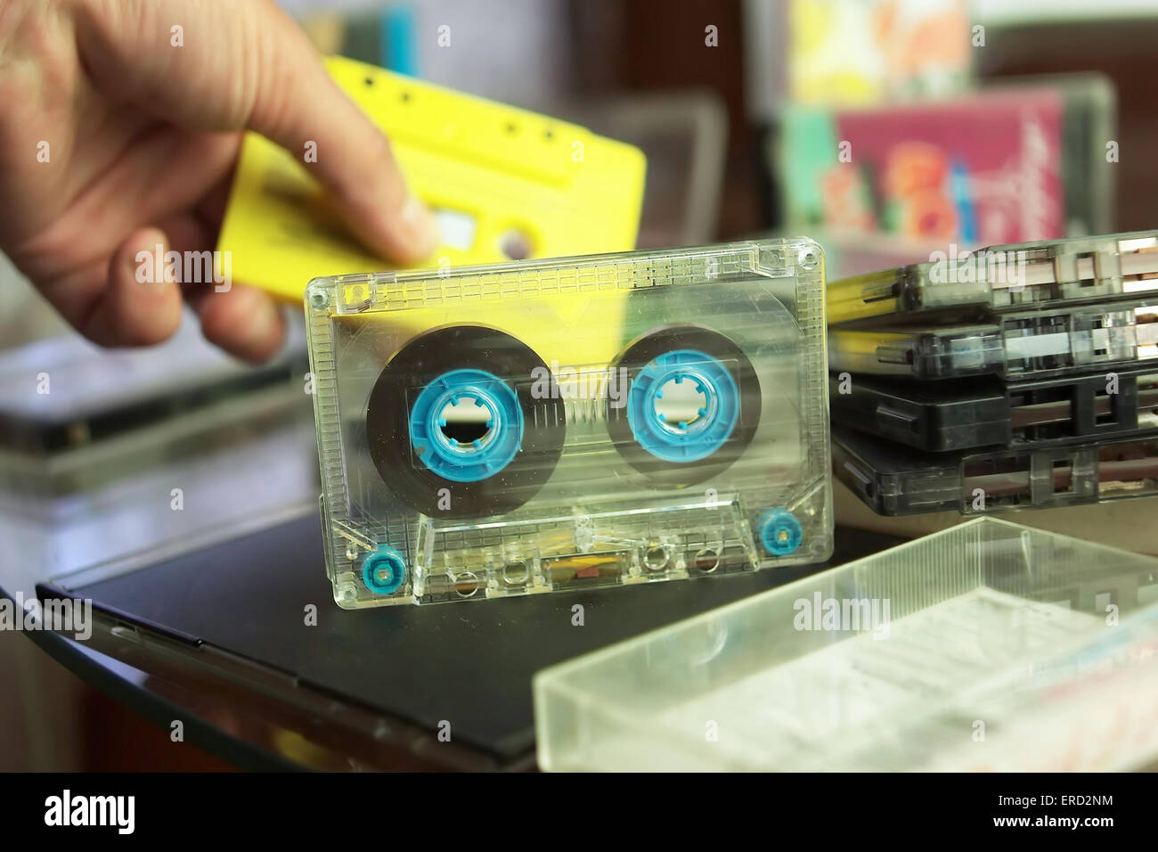 Pile of cassette tapes tape cassettes hi-res stock photography and ...