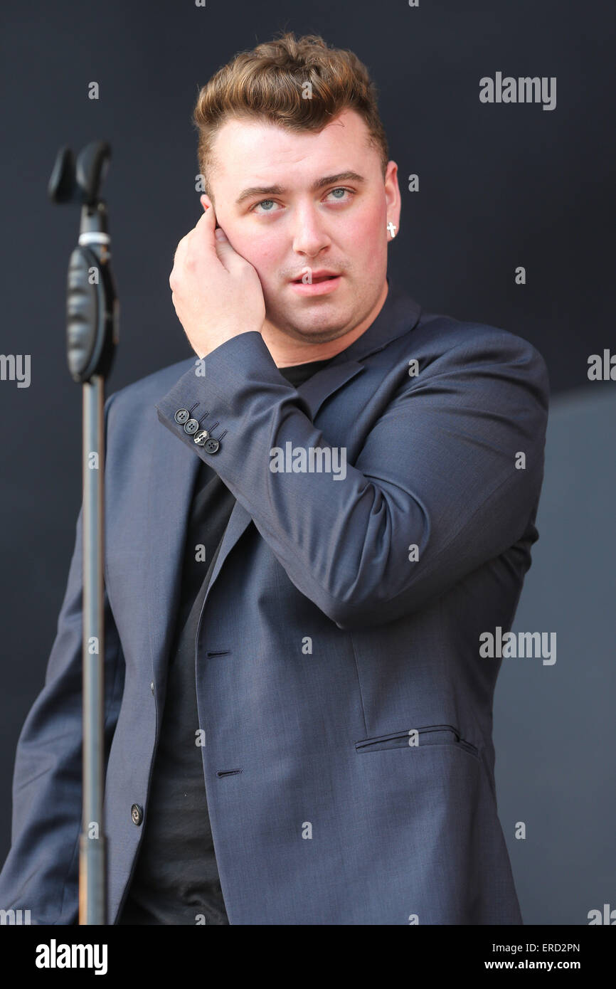 Sam Smith performing at Hylands Park,Chelmsford,Essex,on Sunday Aug ...