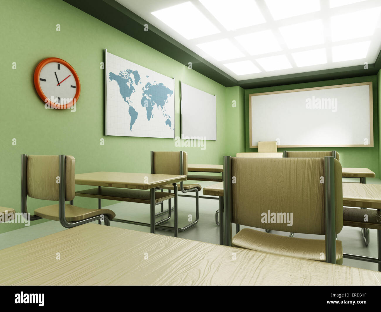 Classroom with empty seats. Generic design Stock Photo - Alamy