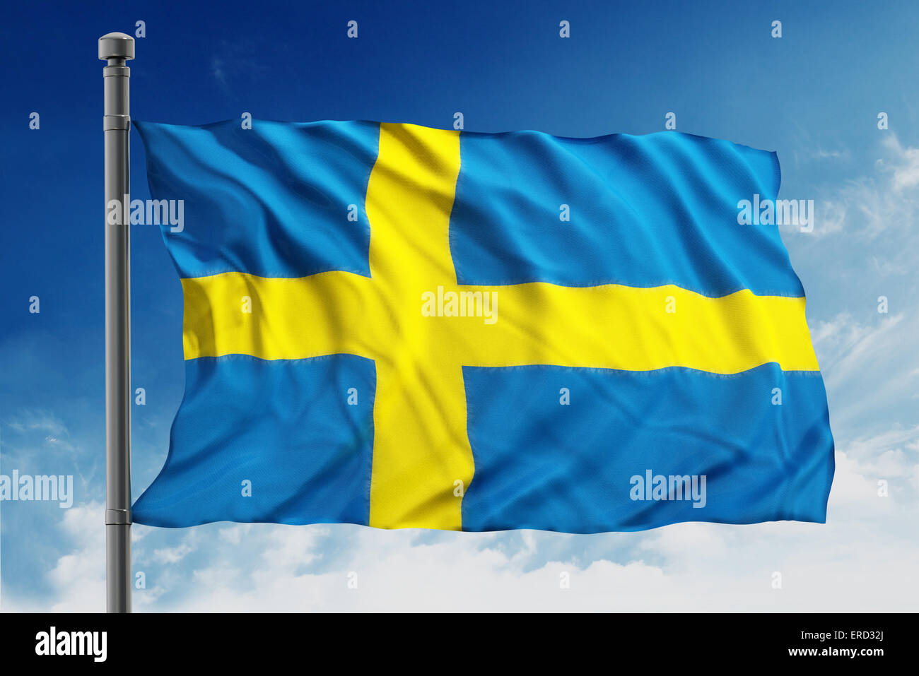 Sweden fabric flag hi-res stock photography and images - Alamy