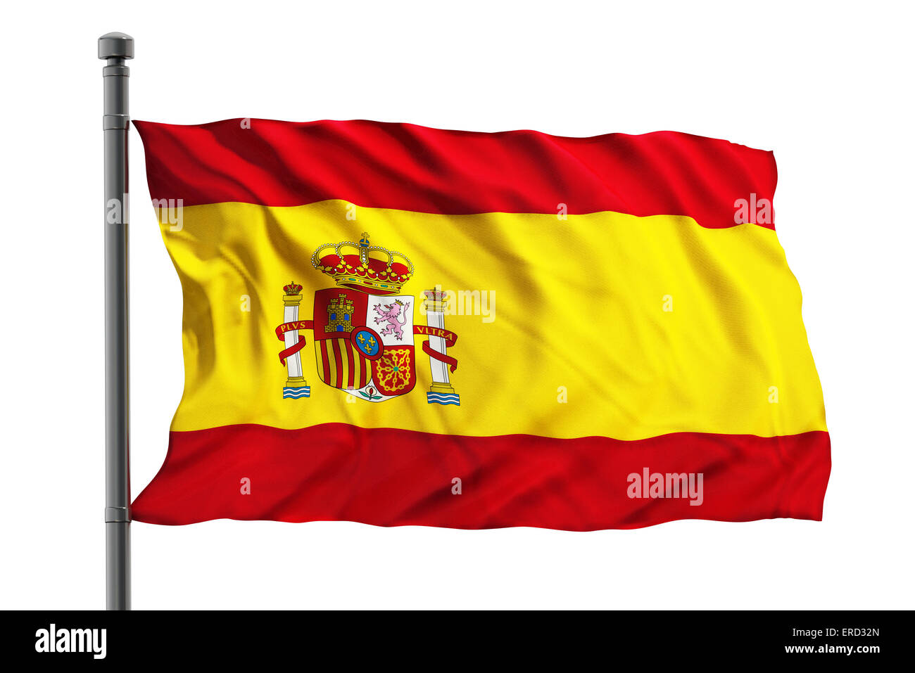 Flag of spain isolated on white background Stock Photo - Alamy