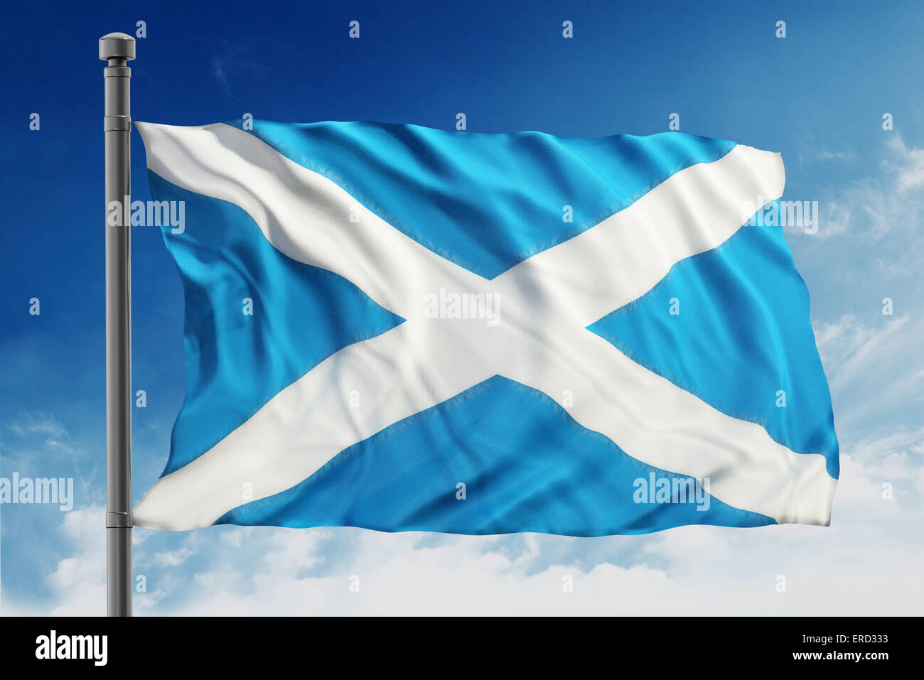 Waving scottish flag hi-res stock photography and images - Alamy