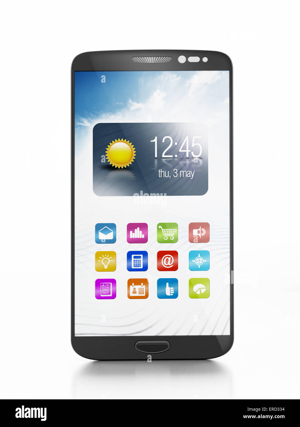 Smartphone isolated on white background Stock Photo - Alamy