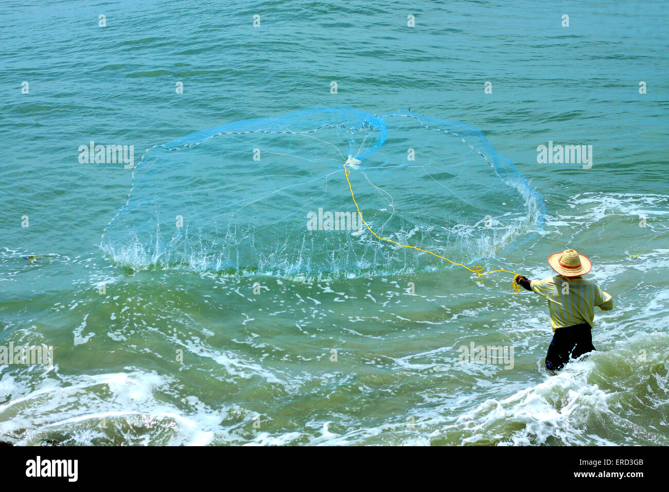 Traditional fishing at sea Stock Photo - Alamy
